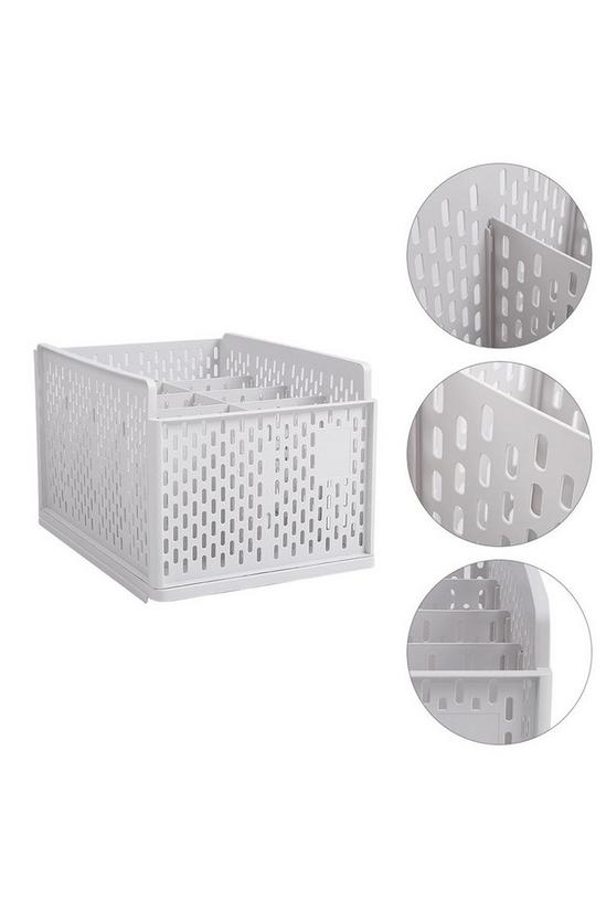 Storage 8 Compartments Stackable Clothes Storage Basket Wardrobe